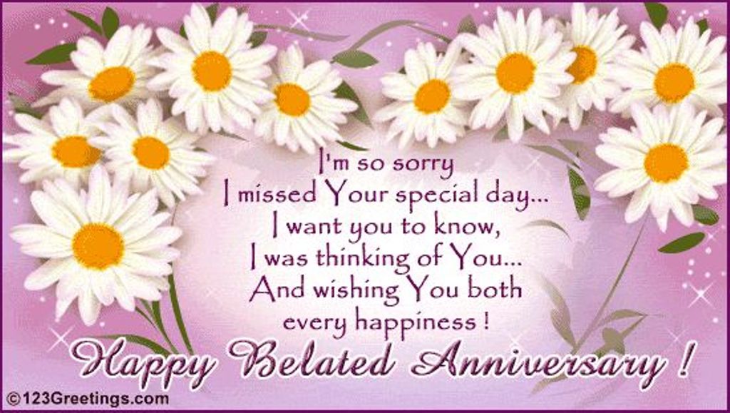 Anniversary Wishes Belated Wishes Greetings Pictures Wish Guy